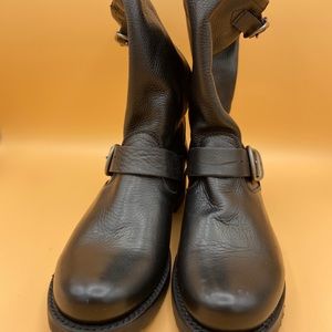Frye | Shoes | Frye Veronica Short Black Buckle Boot Size 7 | Poshmark